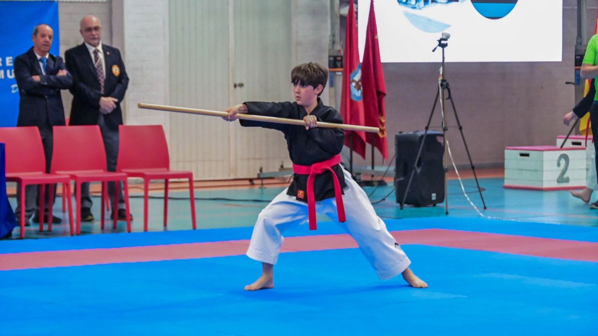 Álvaro Sánchez, do Club Gimsport, subcampión de España de Kobudo Goshing